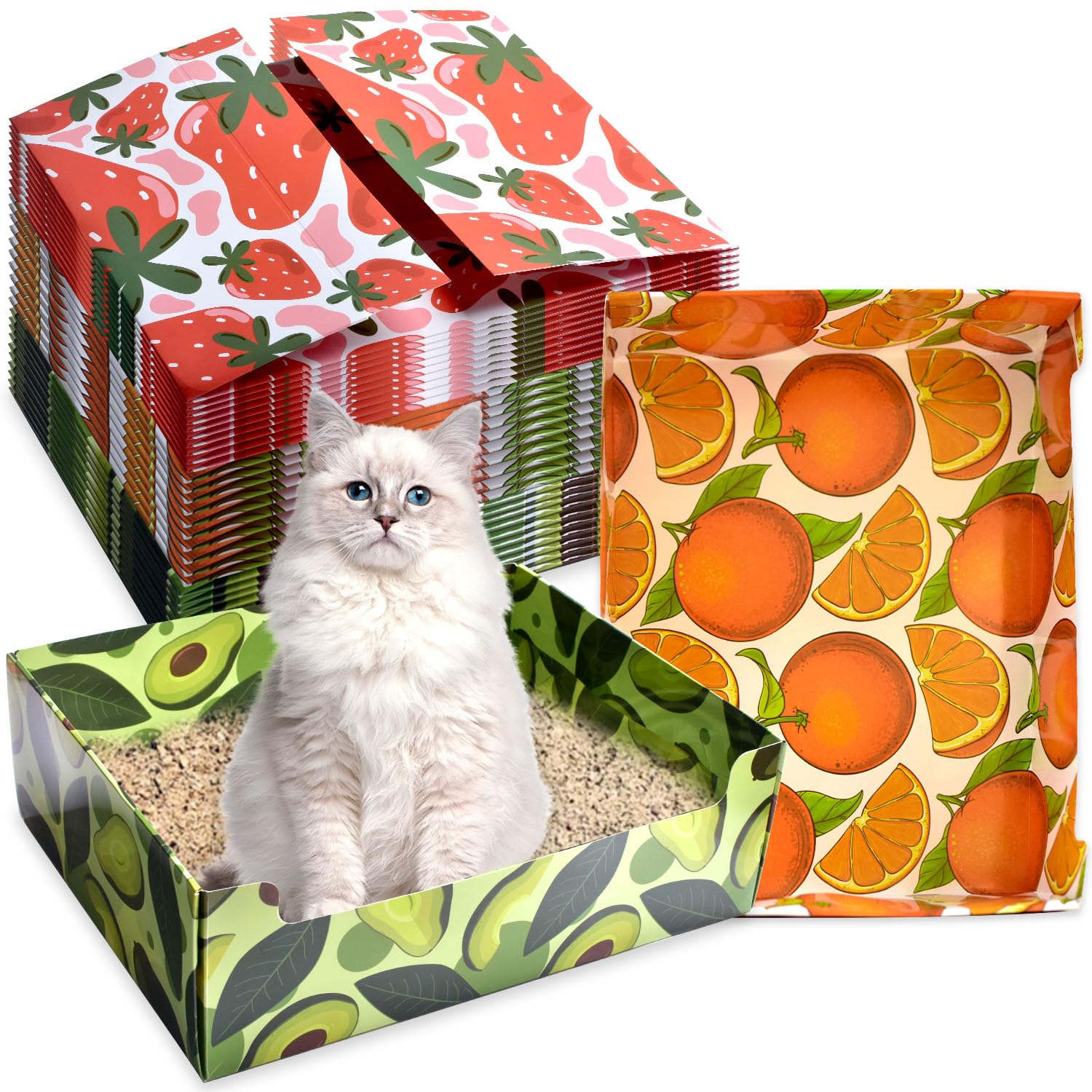 CONLI 30 PCS Disposable Litter Boxes for Cats, Foldable Waterproof ...