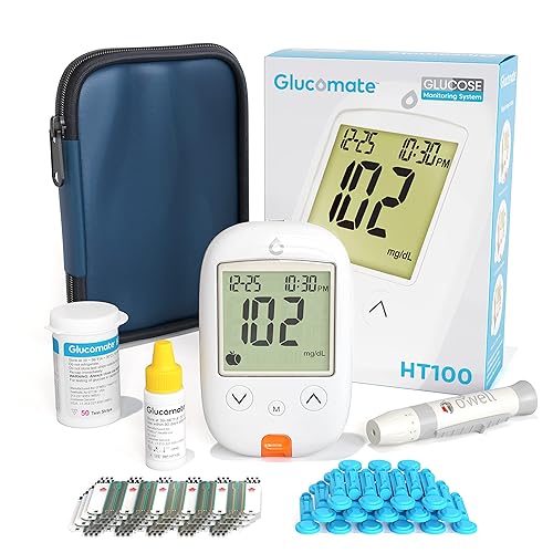 OWELL Glucomate Glucose Monitor Kit, Glucometer Kit with Strips and ...