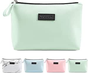 Cosmetic Bags for Women Small Makeup Bag for Purse Pu Leather Makeup Pouch Travel Makeup Bag ...