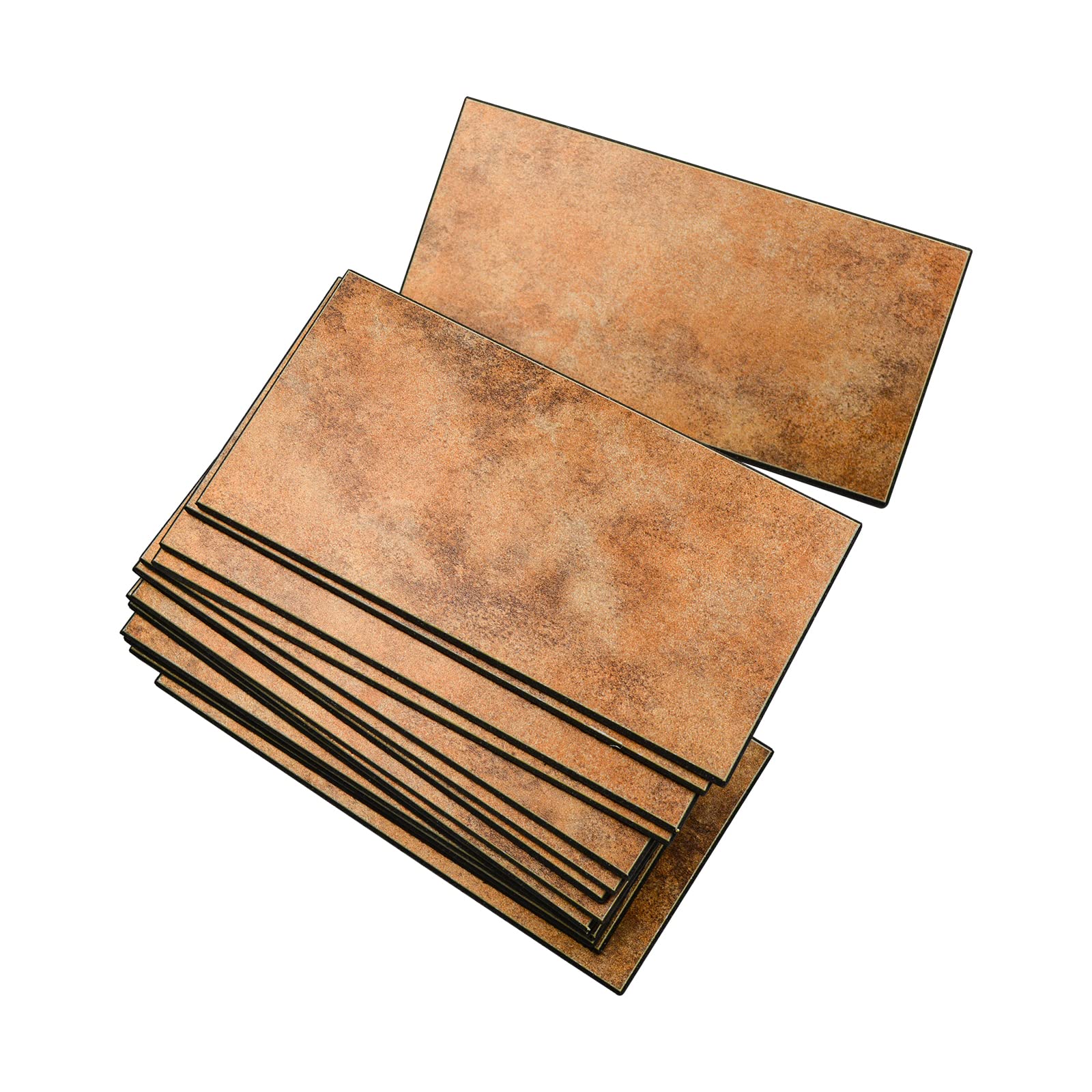 Copper Peel and Stick Backsplash Subway Tile, 3"x6" Antique Copper Self ...