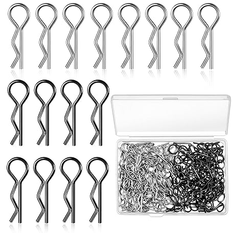 Mua 120 Pieces Universal Rc Body Clips Car Silver and Black Stainless ...
