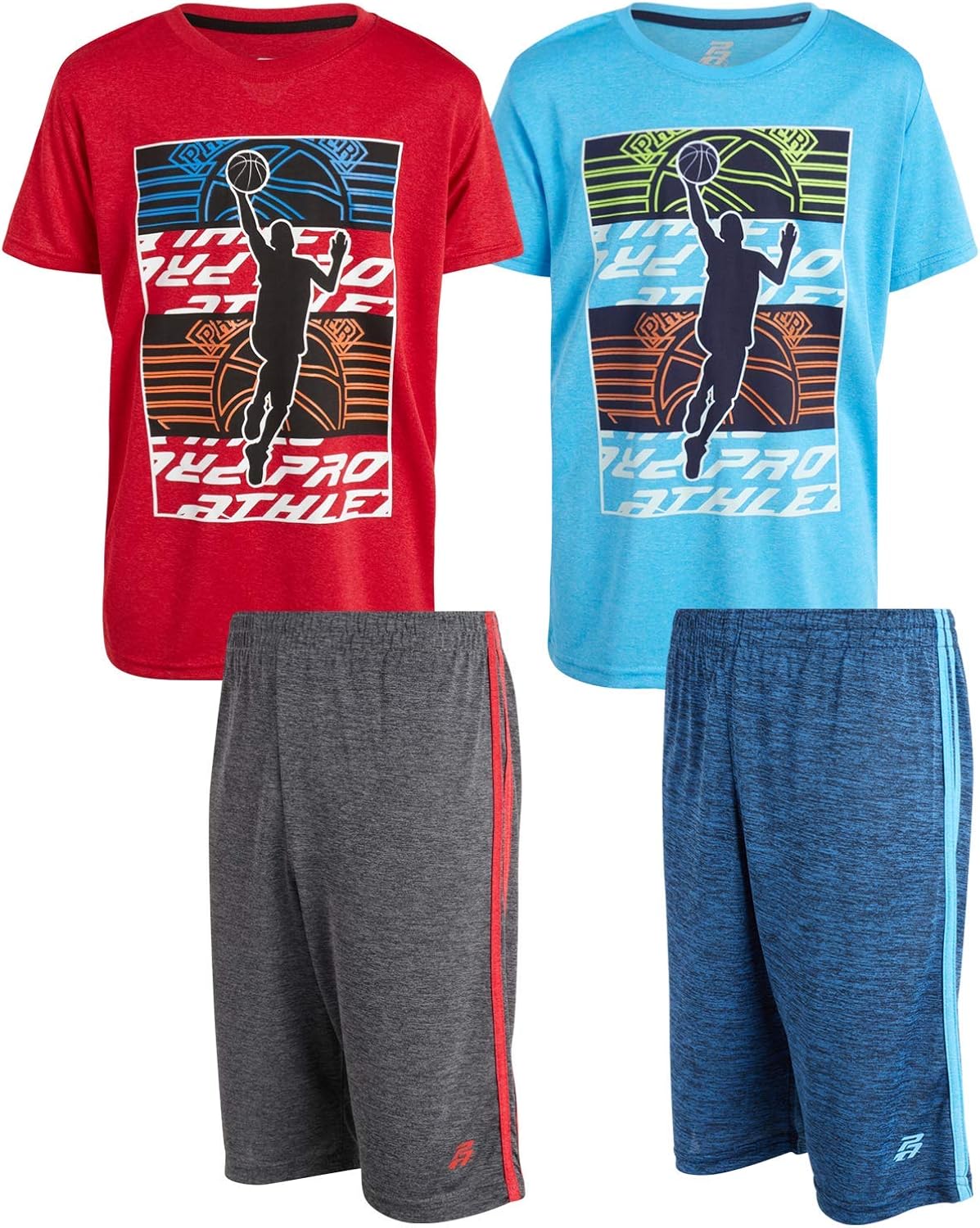 Pro Athlete Boys 4-Piece Matching Performance Basketball Shirt and ...