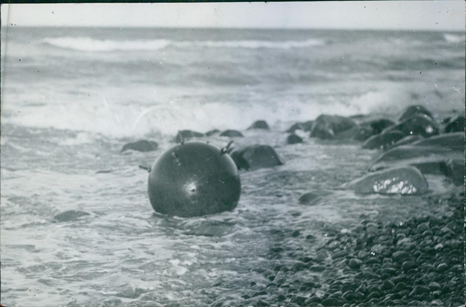 Amazon.com: Vintage photo of Minesweeping 1939German floating bomb on ...