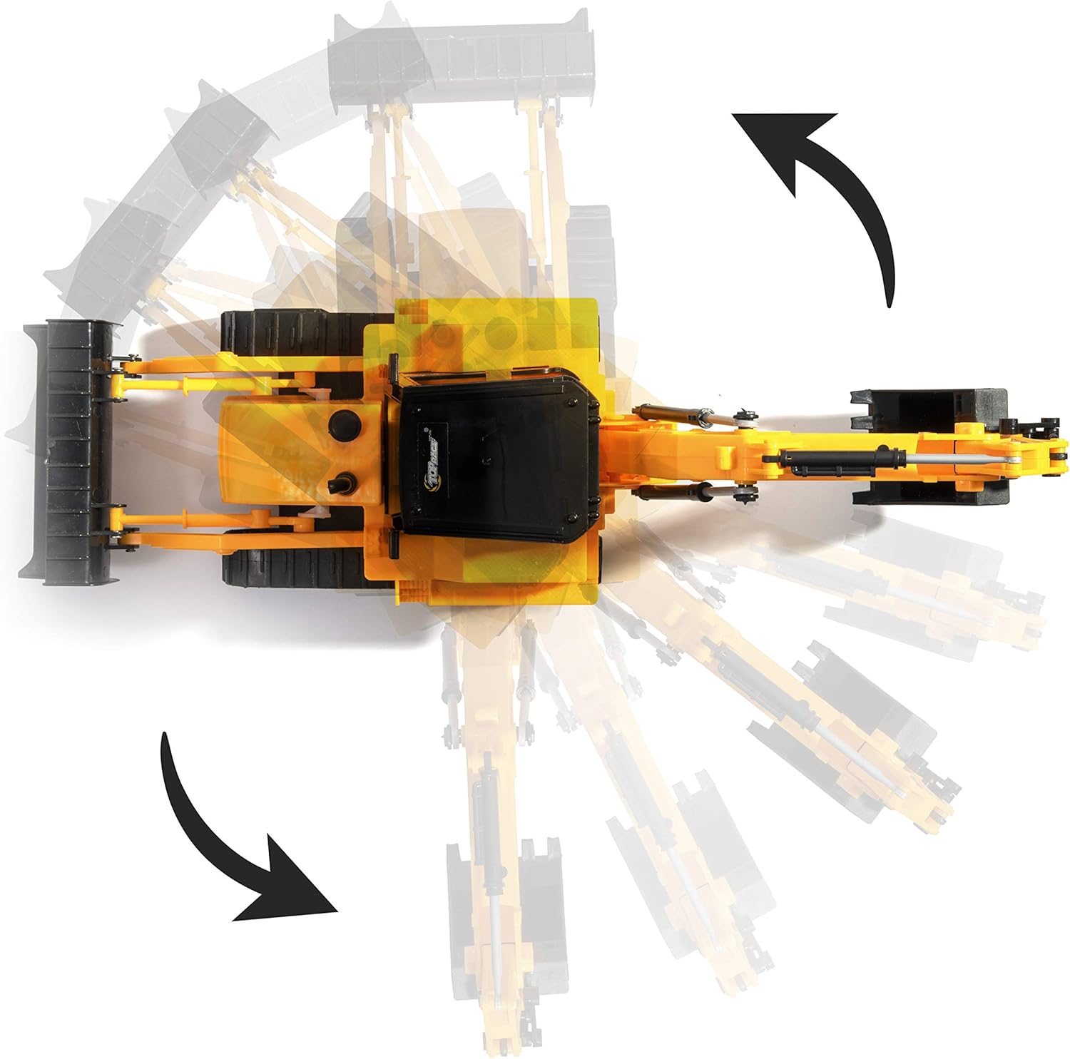 Top Race 8 Channel Full Functional RC Excavator Backhoe Loader, Battery ...