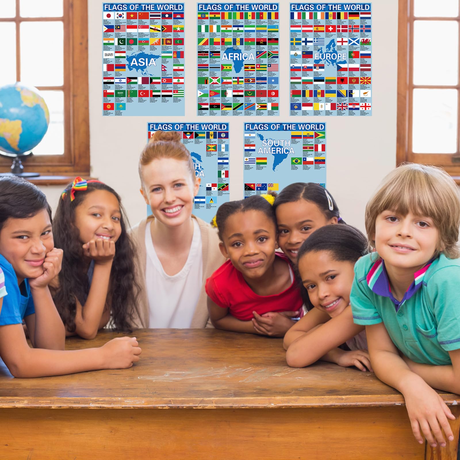 Mua Outus 5 Pieces Flags of The World Posters World Flags Classroom ...