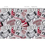 Amazon.com: University of Alabama Graffiti Printed Cotton Fabric with ...