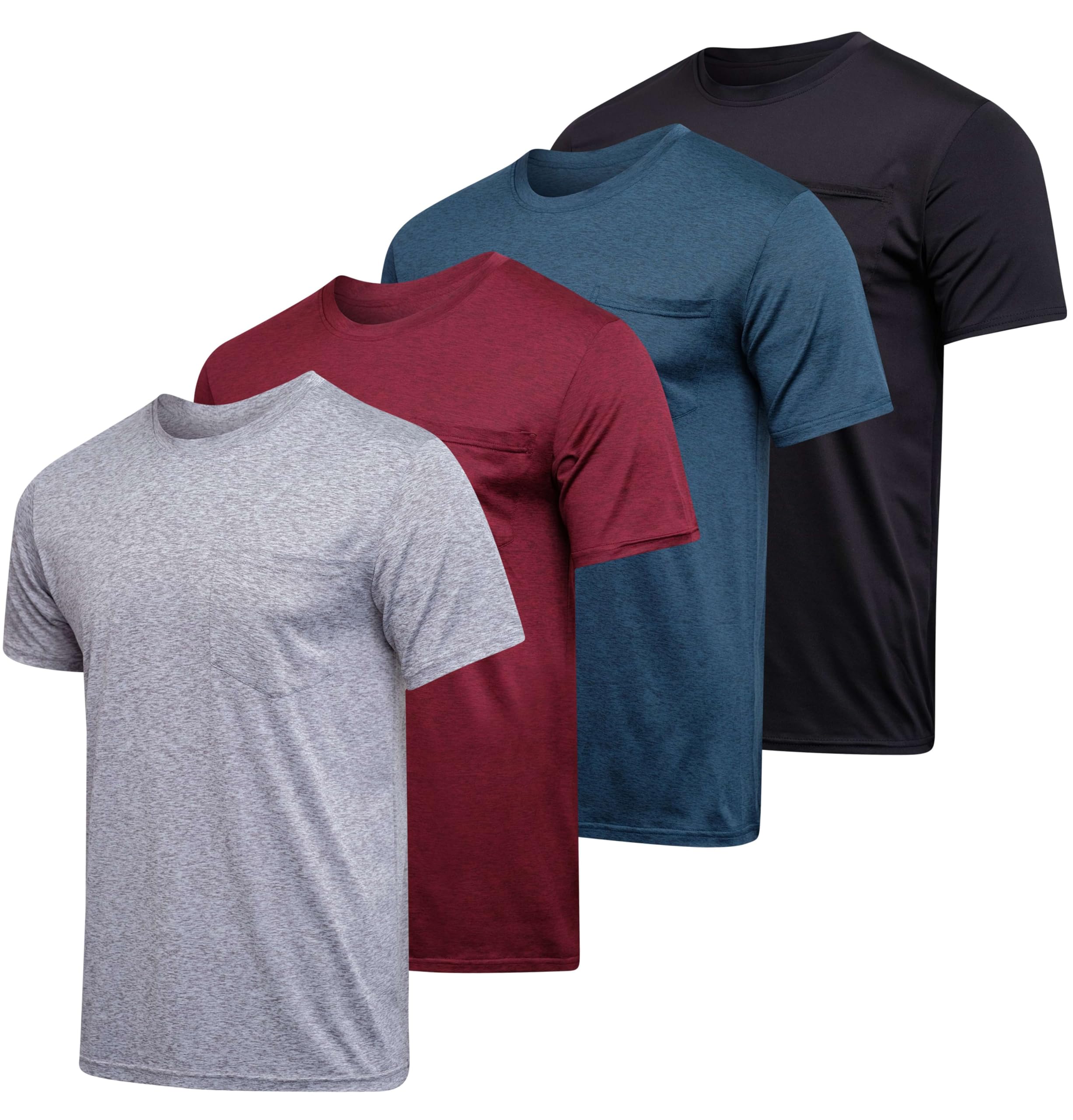 Mens Quick Dry Dri Fit Moisture Wicking Active Wear Workout Running ...