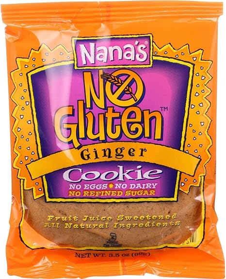 Nanas Cookie Company Nana's Cookie No Gluten Ginger 3.5 oz Ginger 12 ...