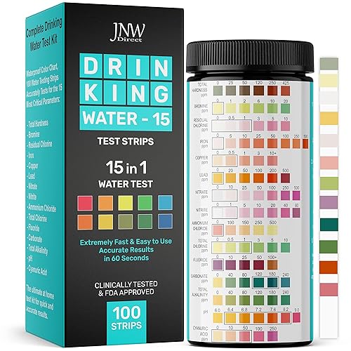 JNW Direct 15-in-1 Drinking Water Test Kit - 100 Strips - Quick & Easy ...