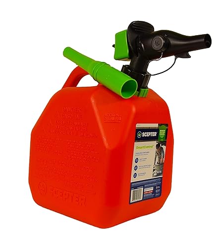 Scepter FR1G252 Fuel Container with Spill Proof Spout with Bonus Spout ...