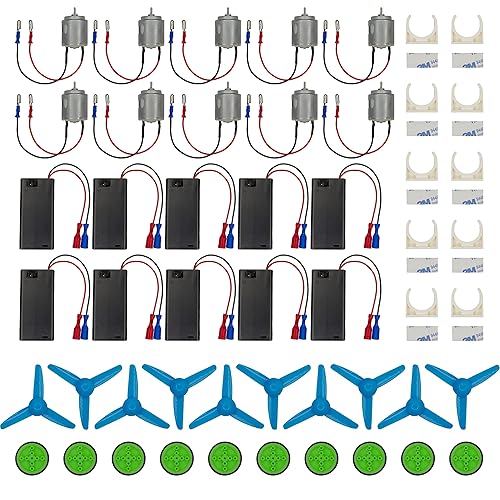 DC Motors Kit (10 Sets) – 3V Electric Motors with Safety Plug ...