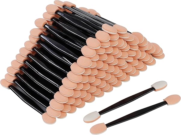 Sponge Eye Shadow Brush Disposable Dual Sided Sponge Tipped Oval Makeup ...