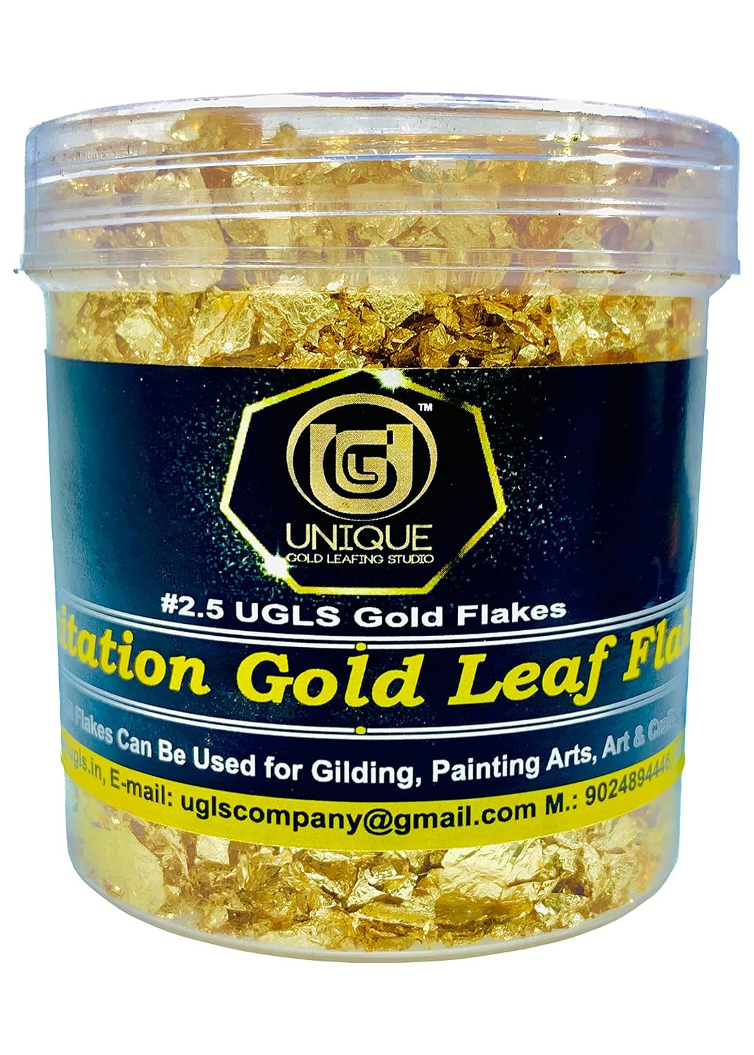 UGLS Gold Leaf Flakes,5 Grams Metallic Foil Flakes for Resin Art ...