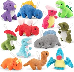 Amazon.com: Mocoosy 12 Pack Dinosaur Plush Toy Set, Mini Dinosaur ...