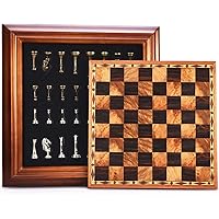 Amazon.com: AMEROUS 14 inches Wooden Chess Set with Metal Chess Pieces ...