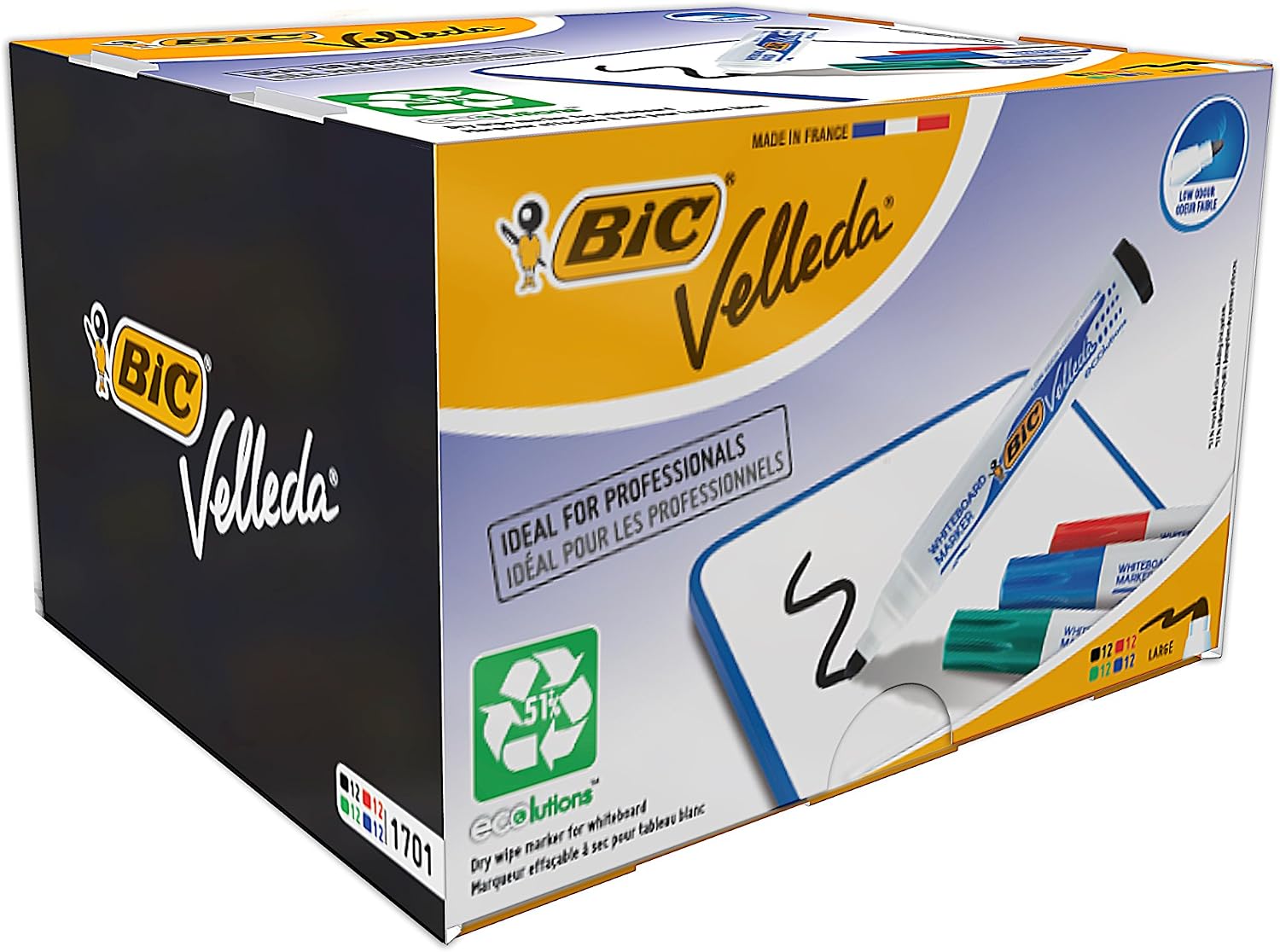 BIC Velleda 1701 ECOlutions Whiteboard Pens - Assorted Colours ...