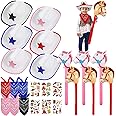 Amazon.com: Cotwinter 24 Pcs Cowboy Hats Cowboy Party Costume Set ...