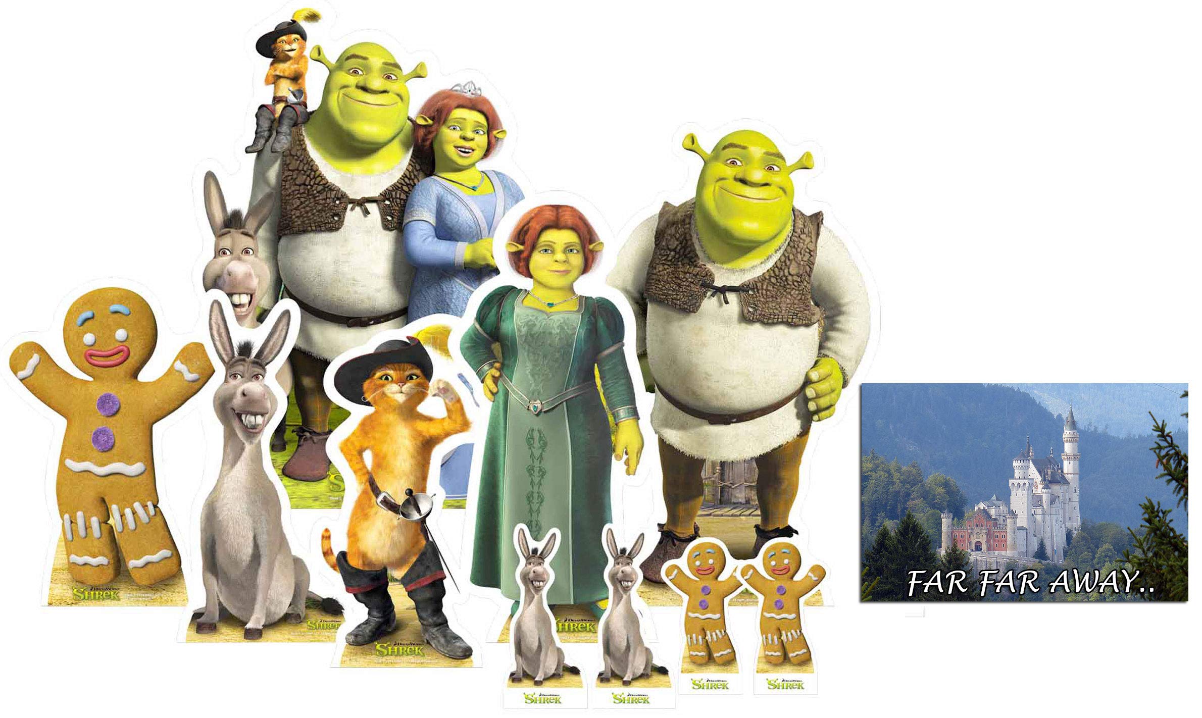 Buy BundleZ-4-FanZ Shrek Table Top Cardboard Cutouts Party Pack of 10 ...
