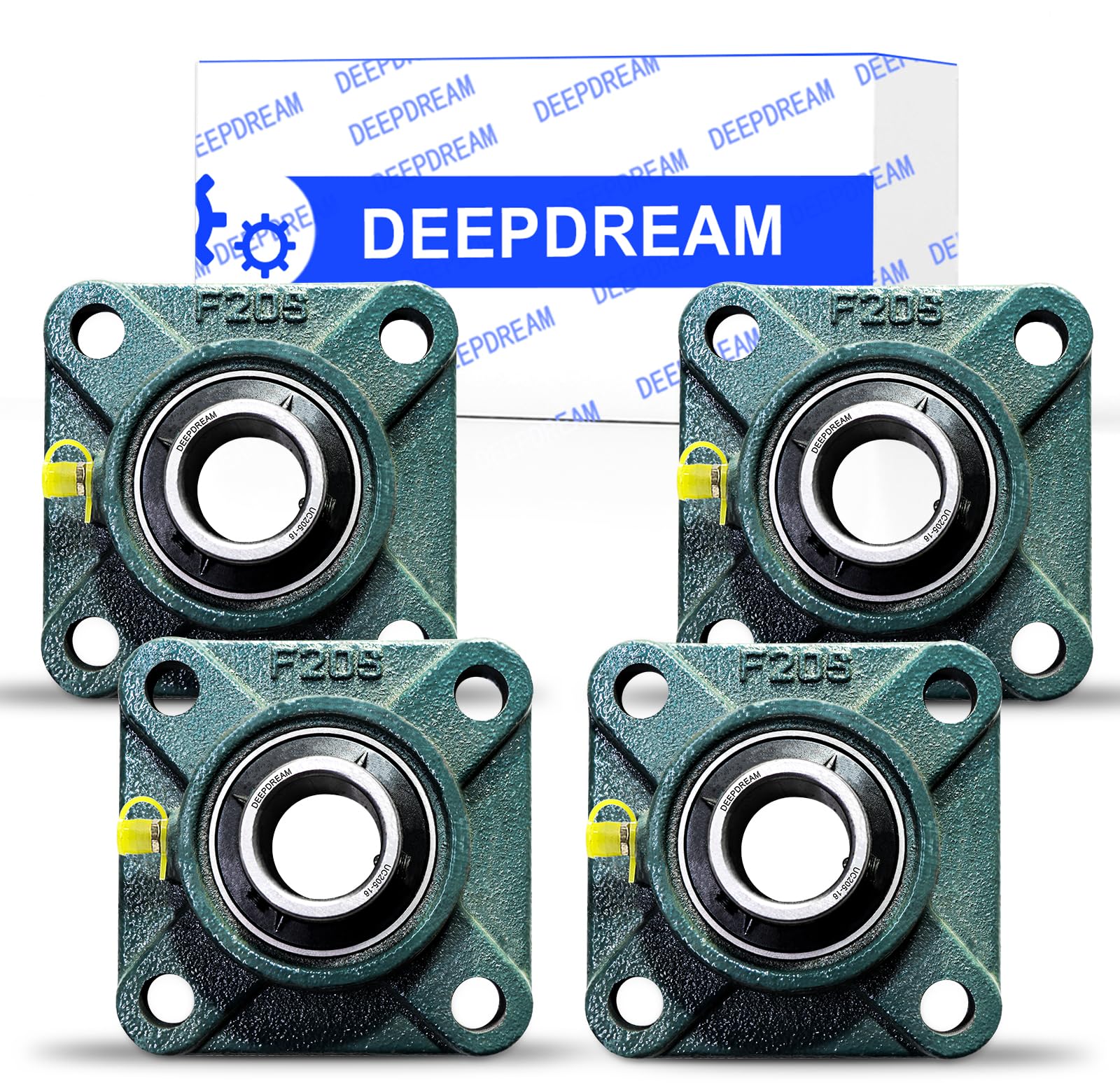 Mua 4 PCS of DEEPDREAM UCF205-16 Pillow Block Bearings, 1 inch Bore, Square Flange Mounted ...