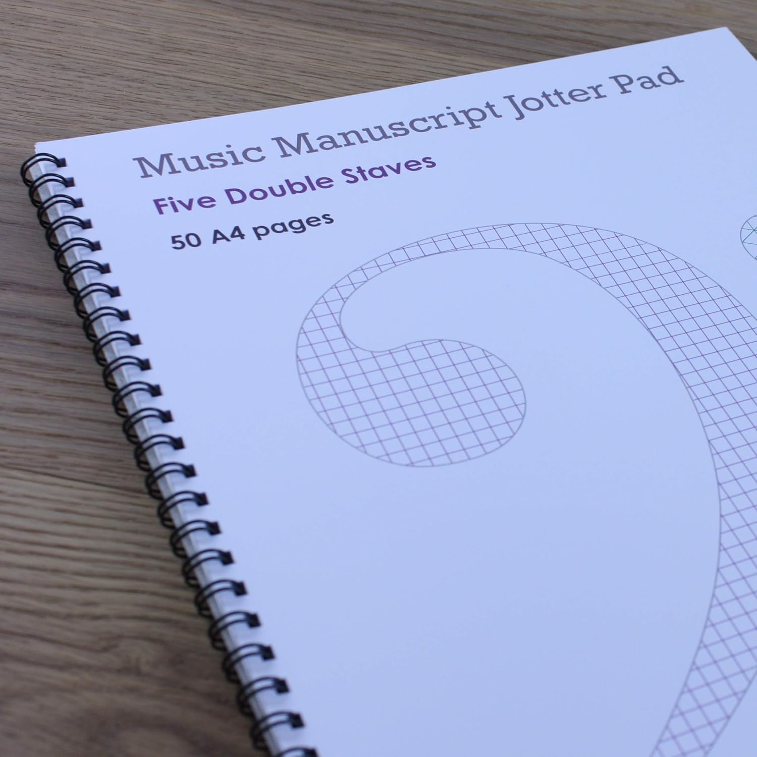 A4 Manuscript Music Paper Double Stave Staff, Jotter Pad 50 Pages ...