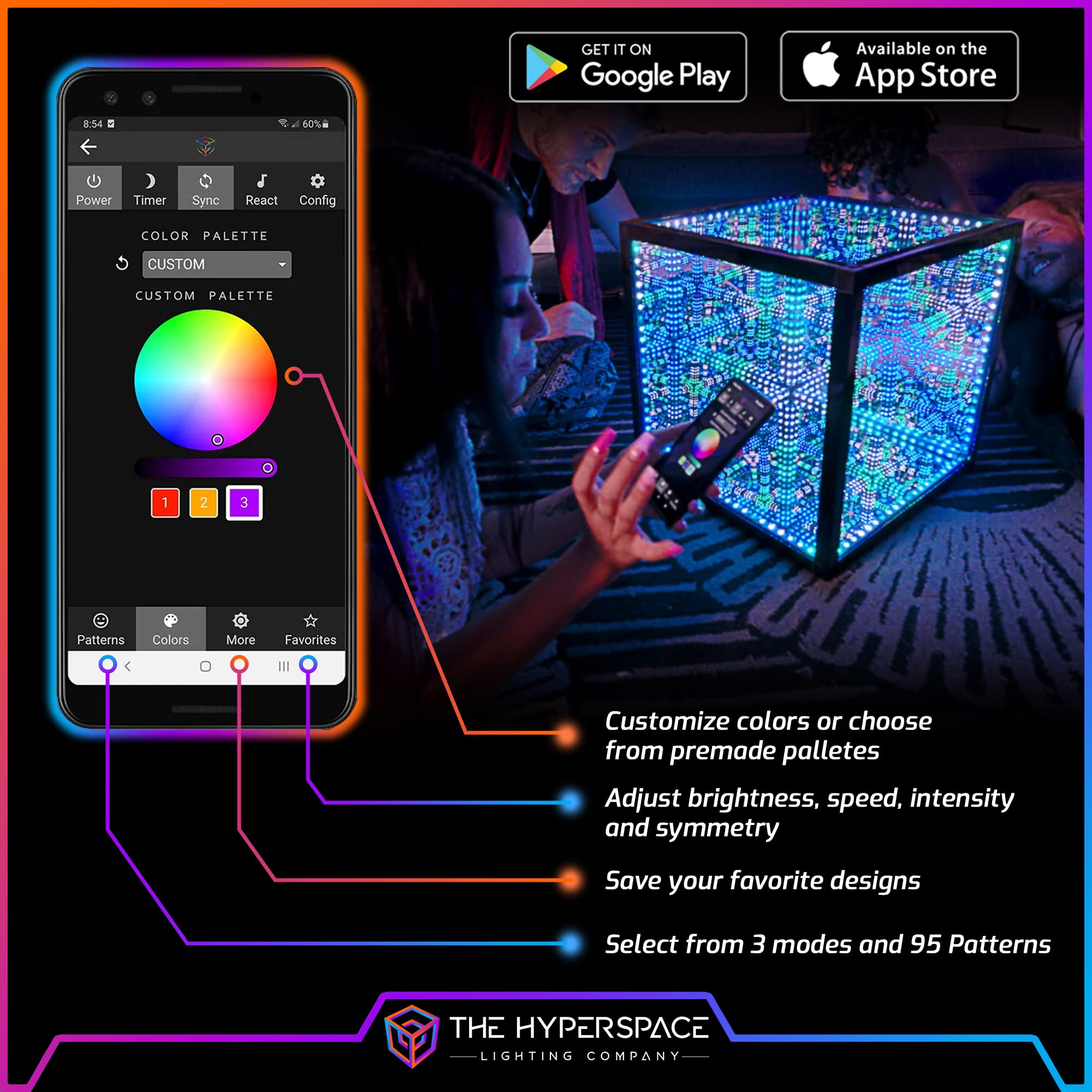 Mua The Hyperspace Lighting Company HyperCube Infinity Cube LED Light ...
