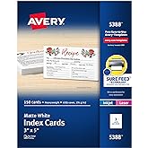 Amazon.com : Avery Printable 3" x 5" Cards, 150 Blank Index Cards ...