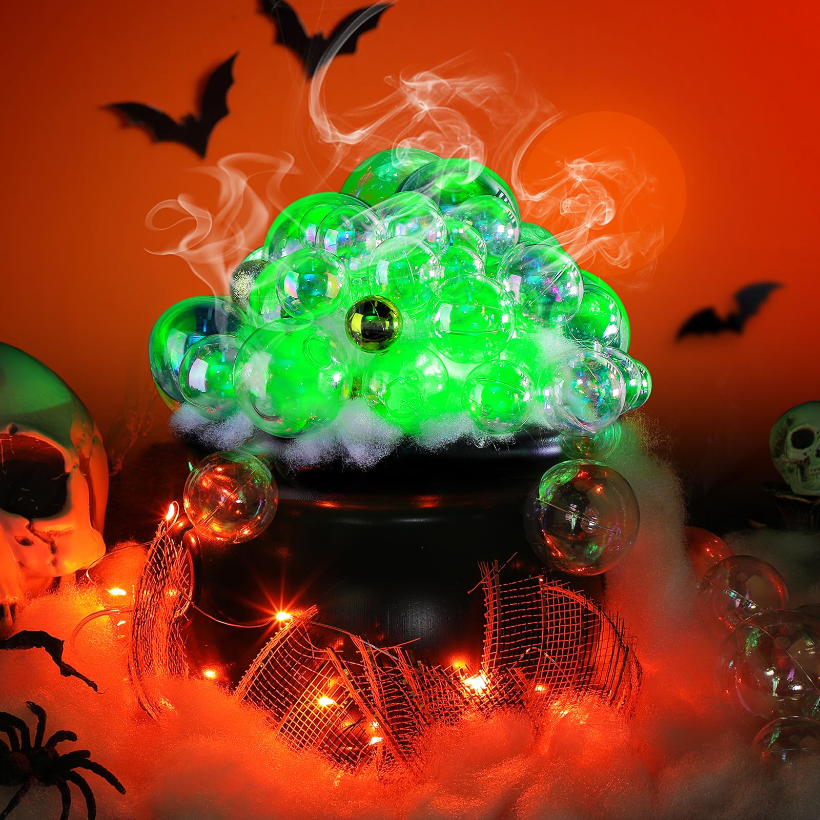 Liliful Halloween Cauldrons Decorations Black Plastic Large Cauldron ...