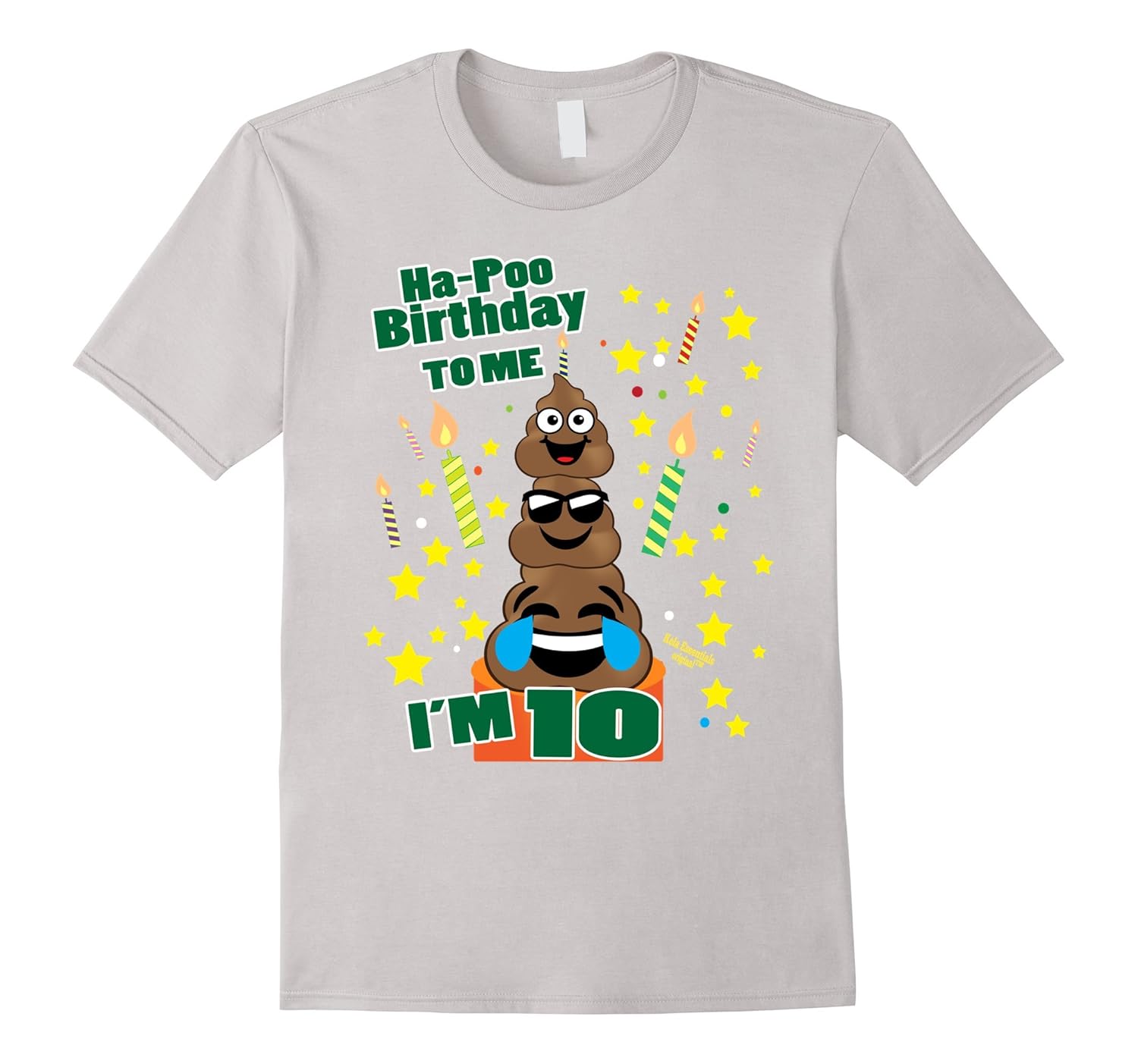 Poop Emoji Birthday Shirts Age 10 It’s My Ha-Poo Cake-TH – TEEHELEN
