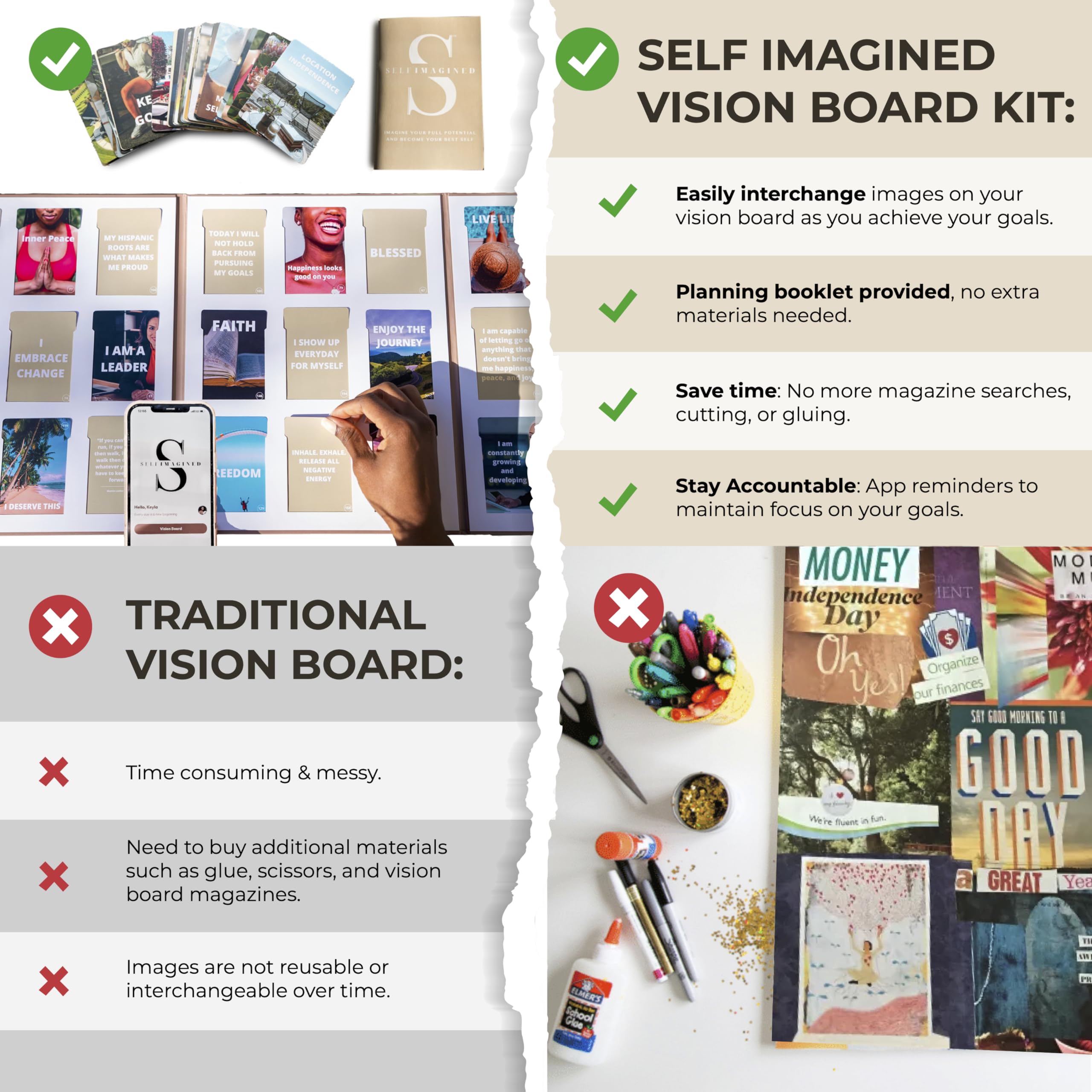 Mua Self Imagined Vision Board Book & Kit for Black & Hispanic Women ...
