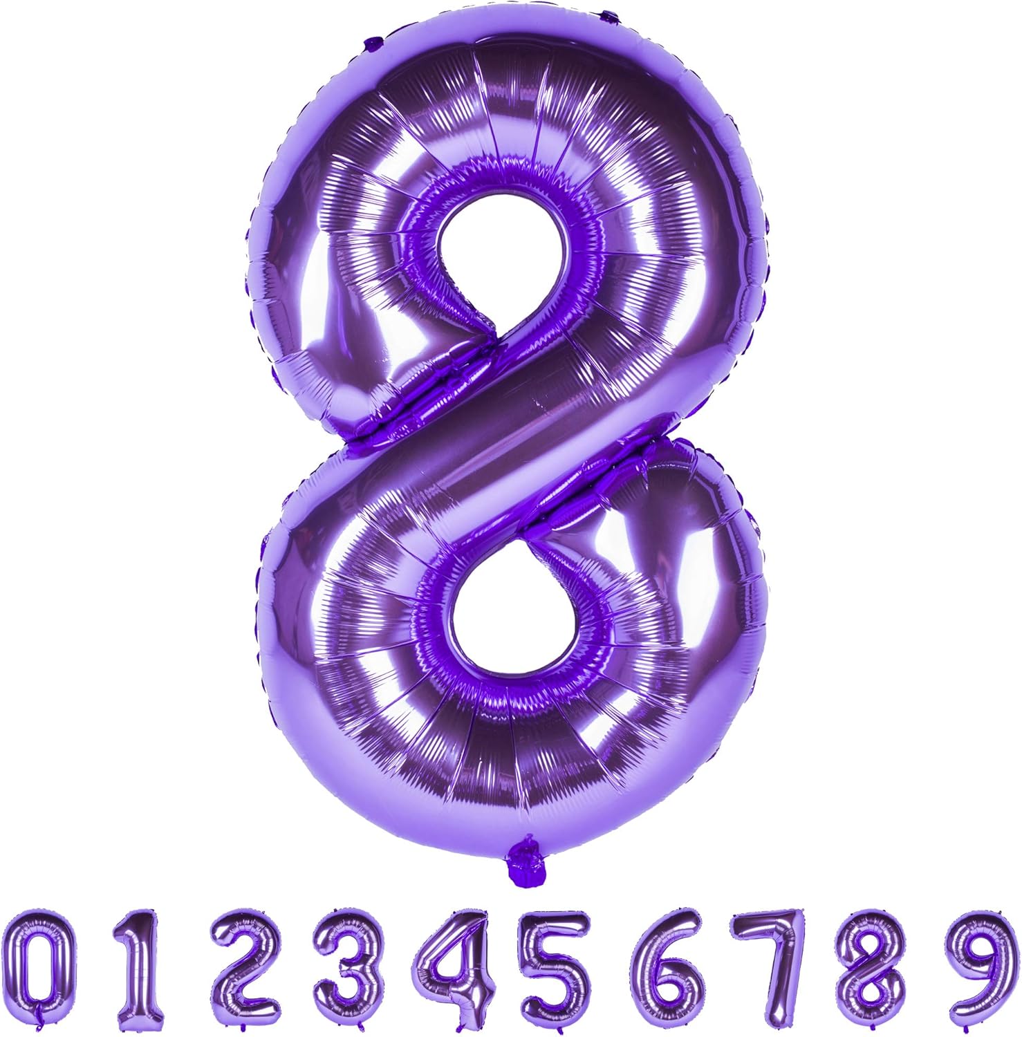Globo con números morados, 40 pulgadas grandes globos de 0 a 9 usados ...