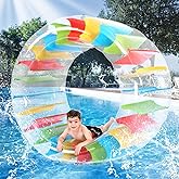 Amazon.com: MorTime Inflatable Roller Float, 65'' Colorful Water Wheel ...