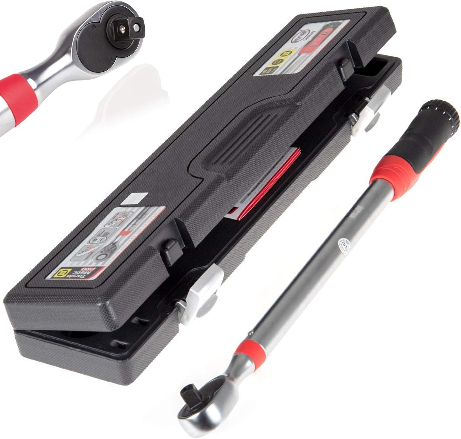 Professional Automatic Torque Wrench 1/2″ Drive 40-200nM Convex Lens ...