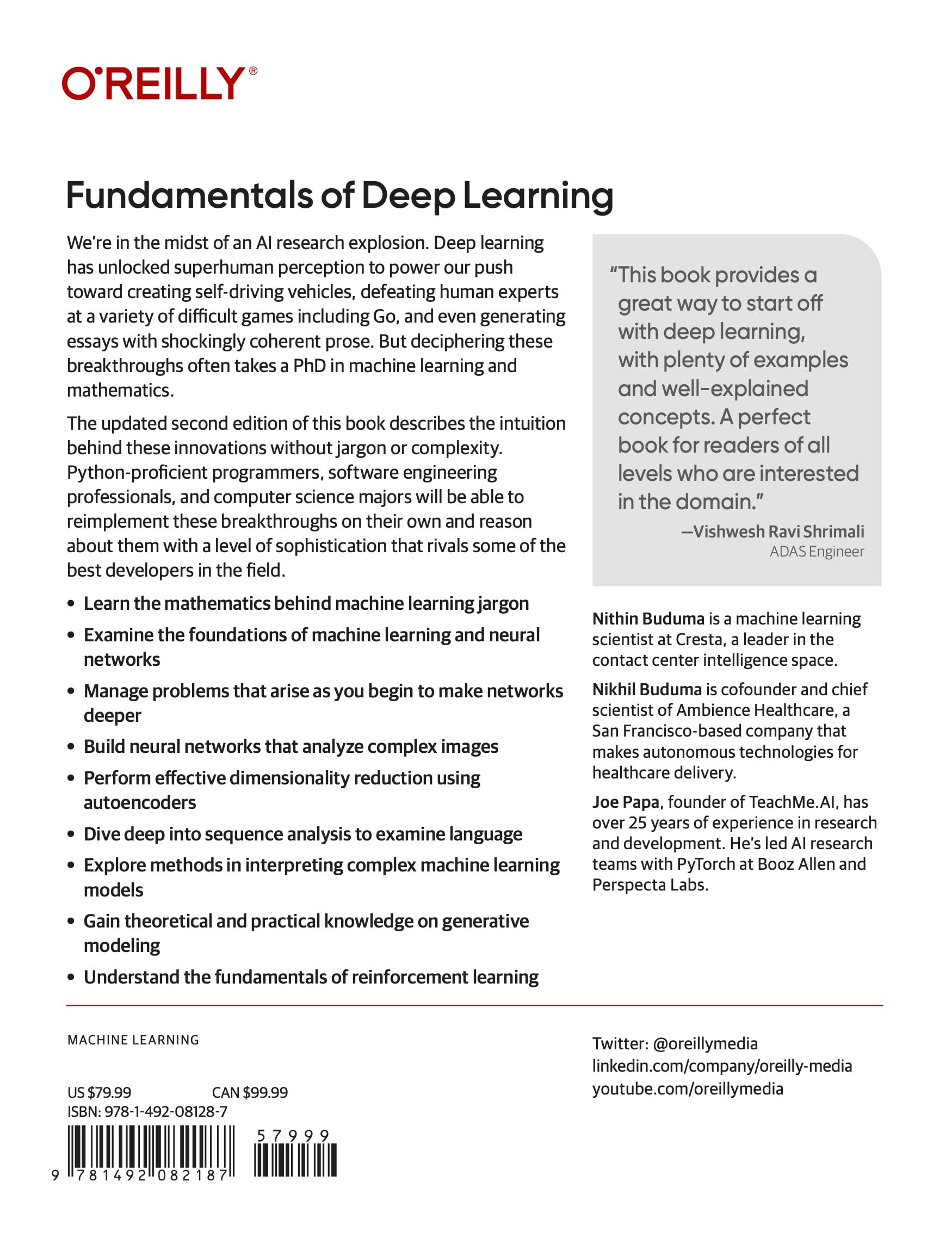 Mua Fundamentals of Deep Learning: Designing Next-Generation Machine Intelligence Algorithms ...