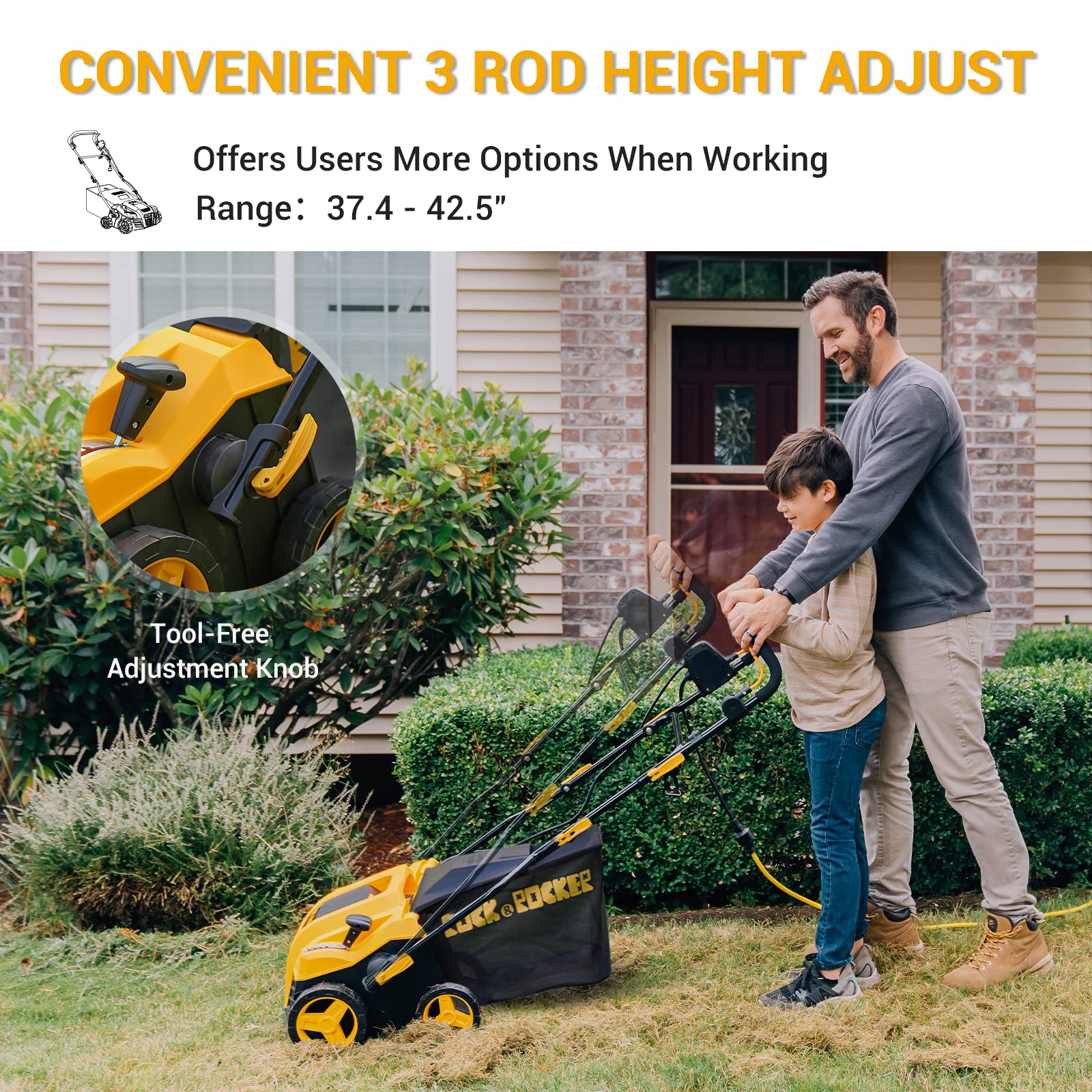 Mua Rock&Rocker 16-Inch 15 Amp Electric Dethatcher Scarifier, 5 ...