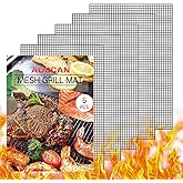 Amazon.com: BBQ Grill Mesh Mat Set of 3 - Non Stick Barbecue Grill ...