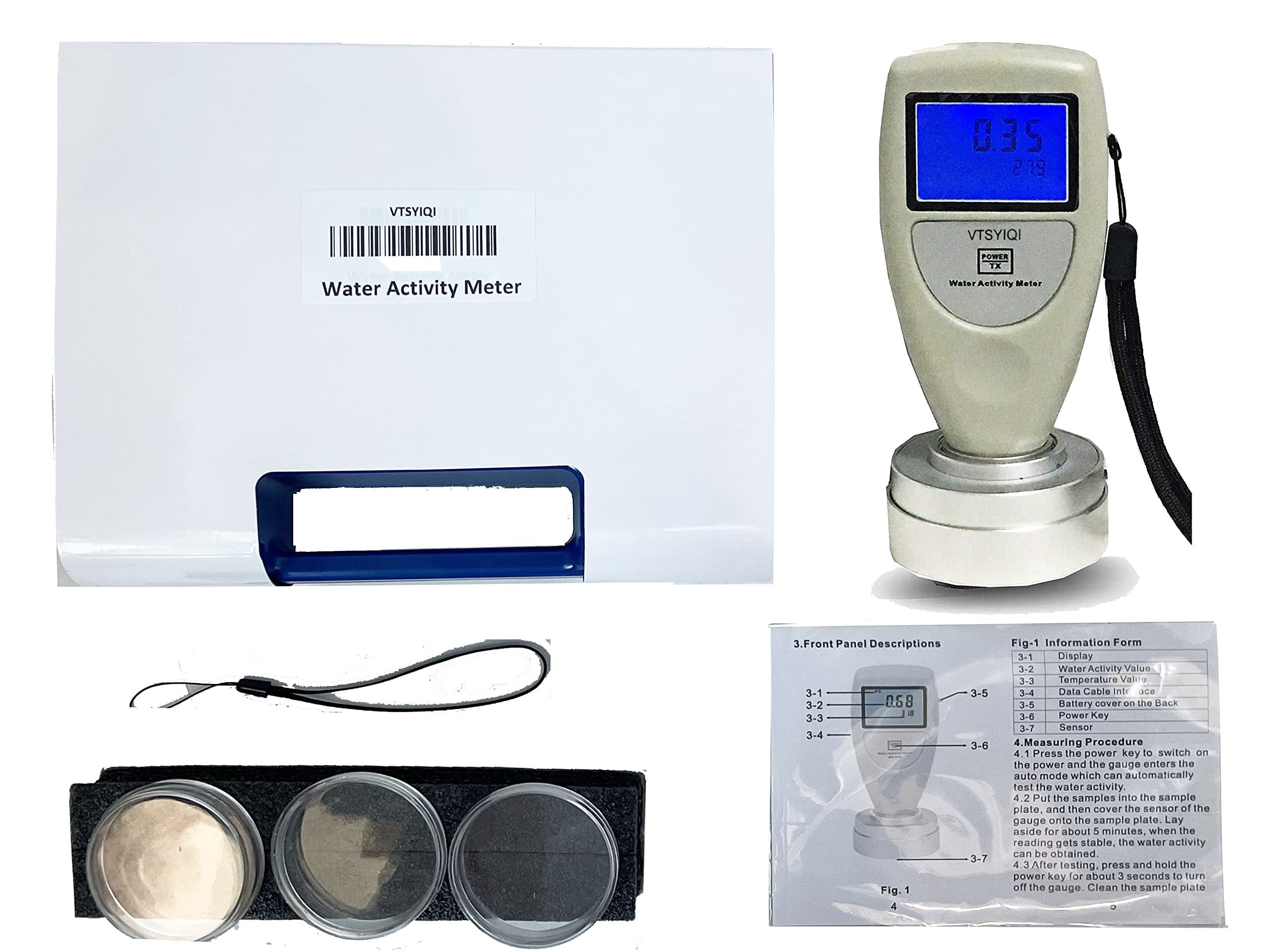 New Portable Water Activity Meter Food AW Tester Monitor Water Analyzer ...