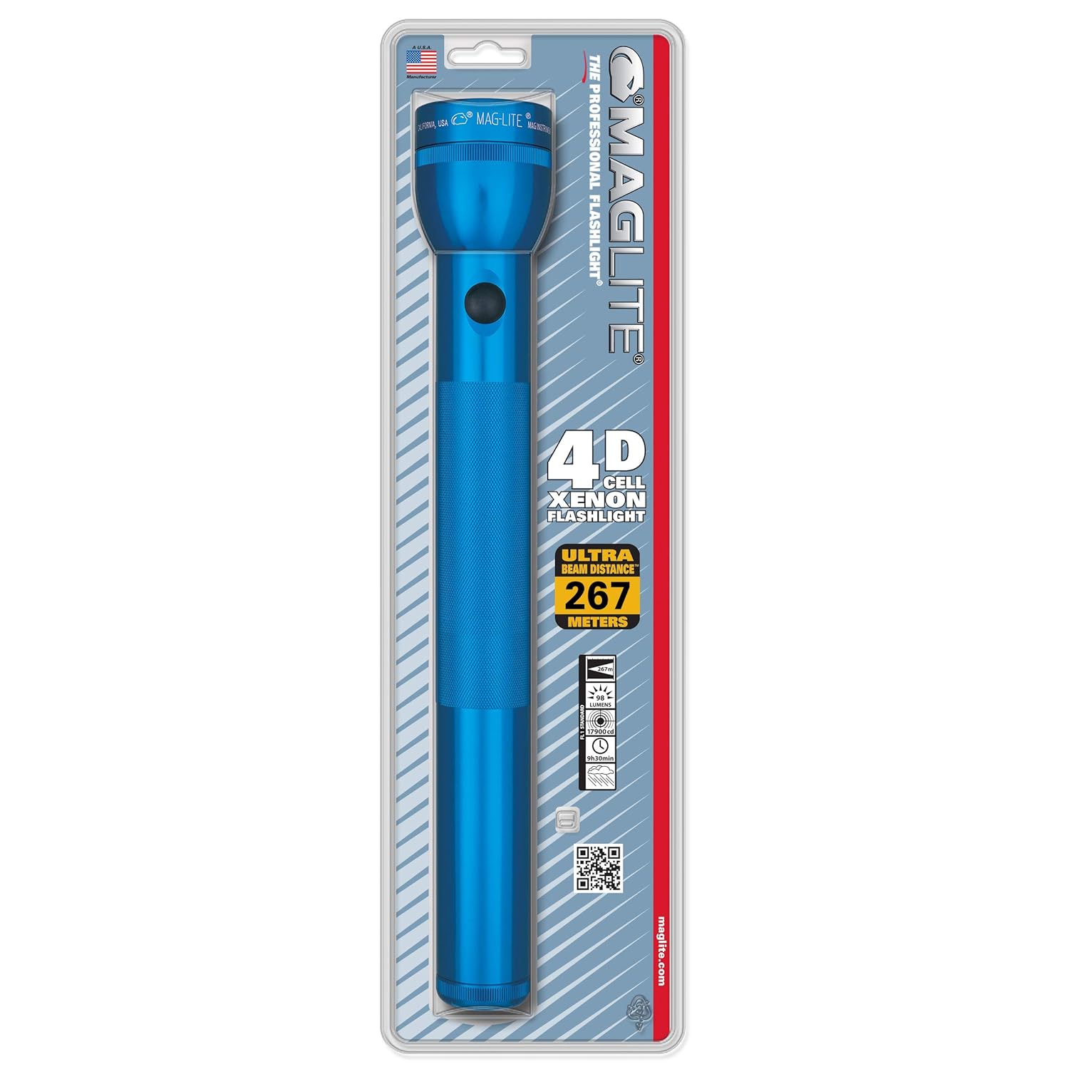MAGLITE S4D116 Heavy-Duty 4-D Cell Flashlight (Blue): Amazon.ca: Tools ...