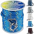 Amazon.com: Premium Anchor Rope 50 ft x 3/8 inch, Solid Braid MFP ...