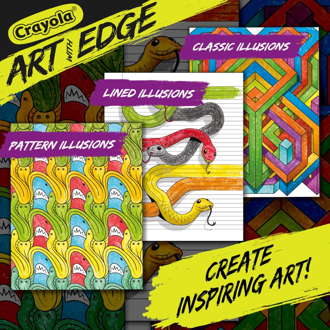 Mua Crayola Art With Edge Optical Illusions Coloring Pages (40pgs ...