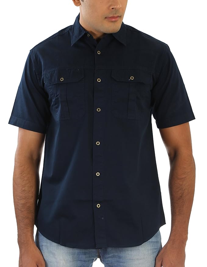 Buy Blueberry Men's Casual Shirt (Men C.Shirt-22--XXL, Blue, XX-Large ...