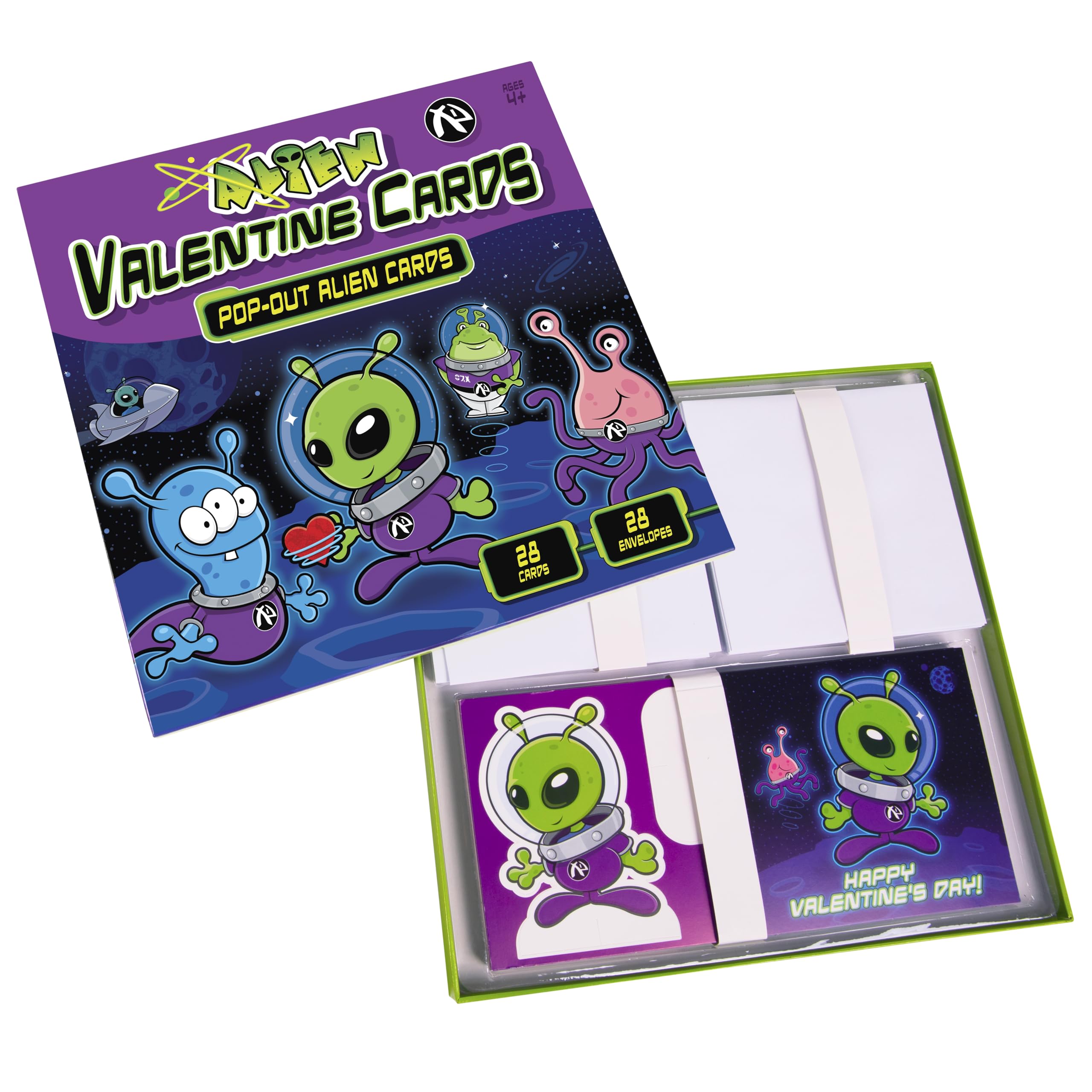 Kangaroo 28-Pack Alien Pop Out Valentines Day Cards With Envelopes ...