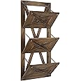 Amazon.com: Kate and Laurel Hardeman 3 Pocket Farmhouse Wood Hanging ...