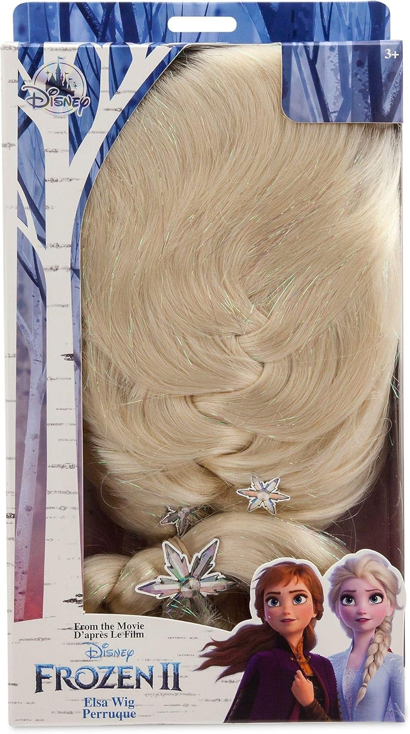 Disney Store Elsa Costume Wig For Kids, Frozen 2, Blonde Hair Styled as ...