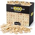 1000 Pcs Scrabble Tiles, Magicfly Wooden Letter Tiles, A-Z Capital ...