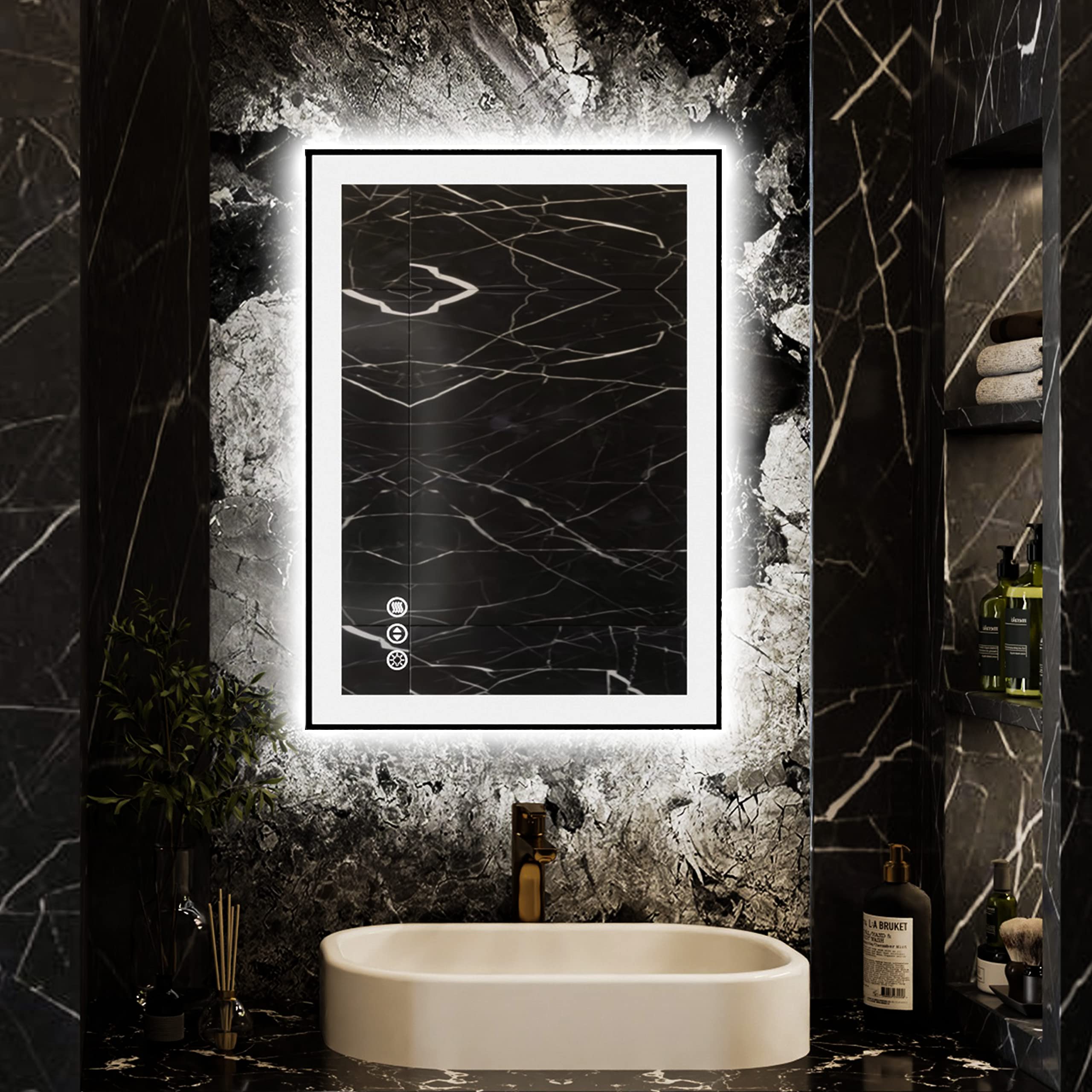 ISKM LED Bathroom Mirror with Lights 84x32 Inch, Large Framed ...