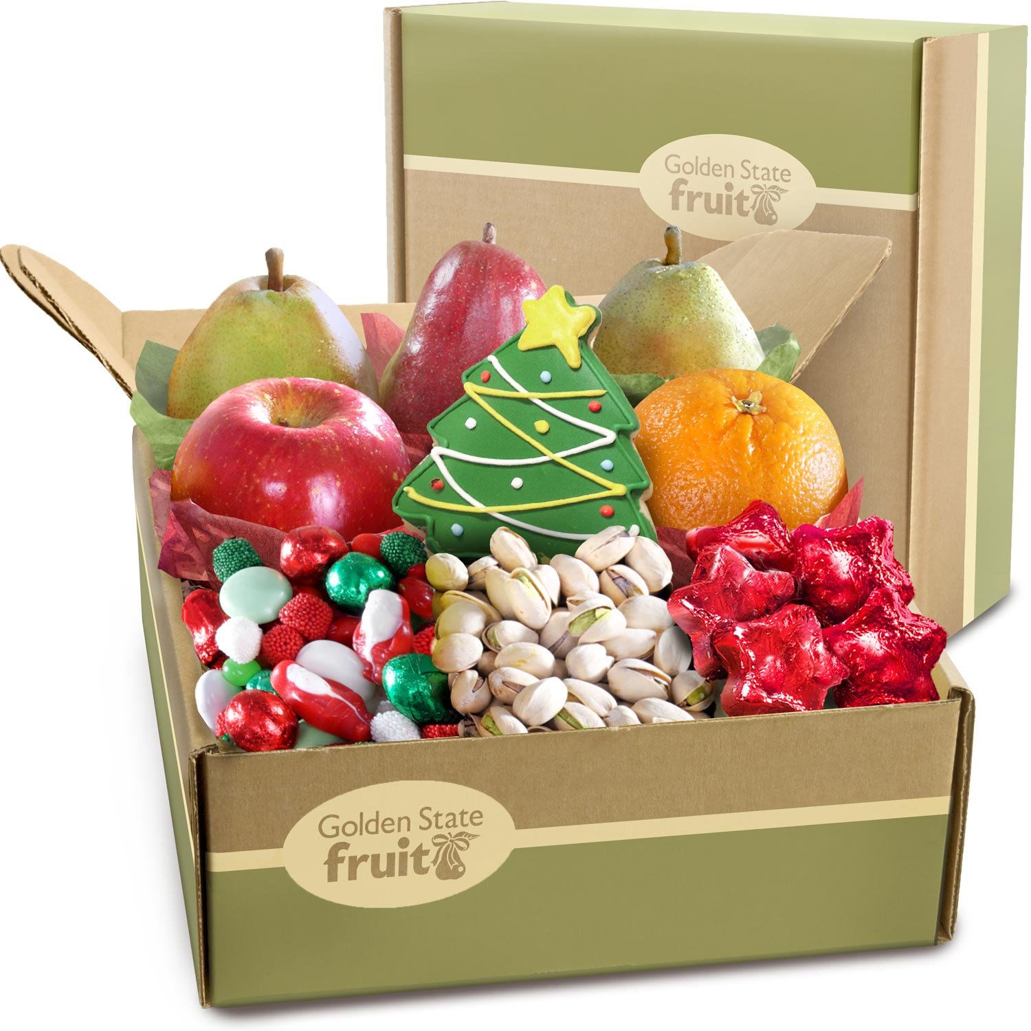 Christmas Goodies and Fruit Holiday Gift Box: Amazon.com: Grocery ...