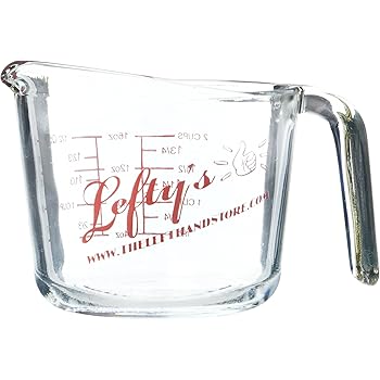 Amazon.com: Lefty's Left-Handed 2-Cup Glass Measuring Cup: Kitchen & Dining