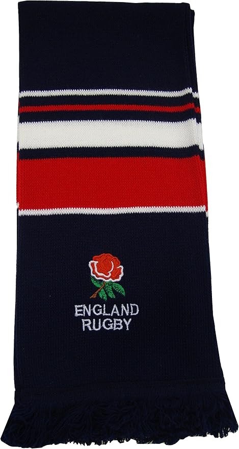 Arena Scarves England Rugby Navy Blue Embroidered scarf: Amazon.co.uk ...