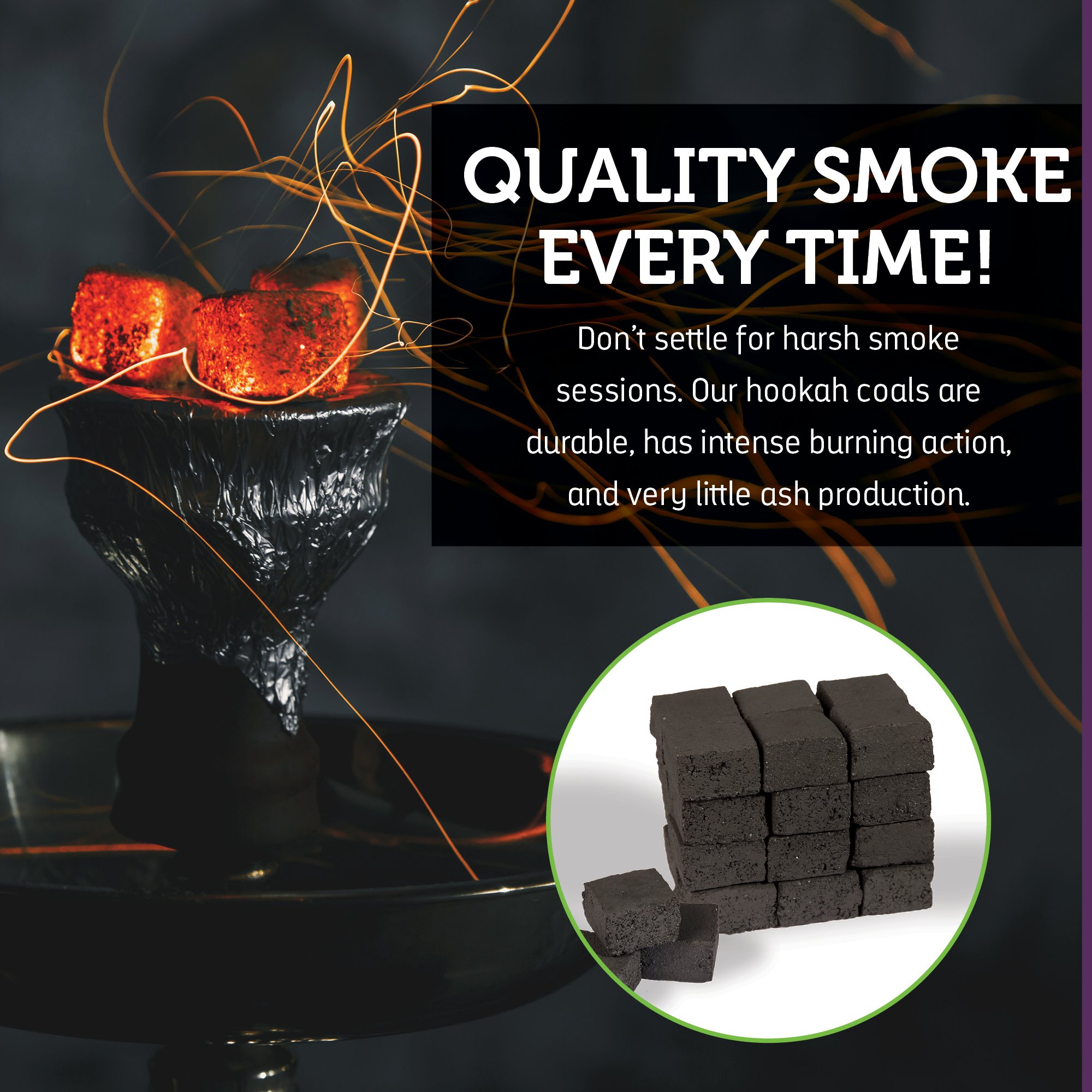 Mua Premium Coconut Shisha Hookah Coal –1KG Large Charcoal Cube ...