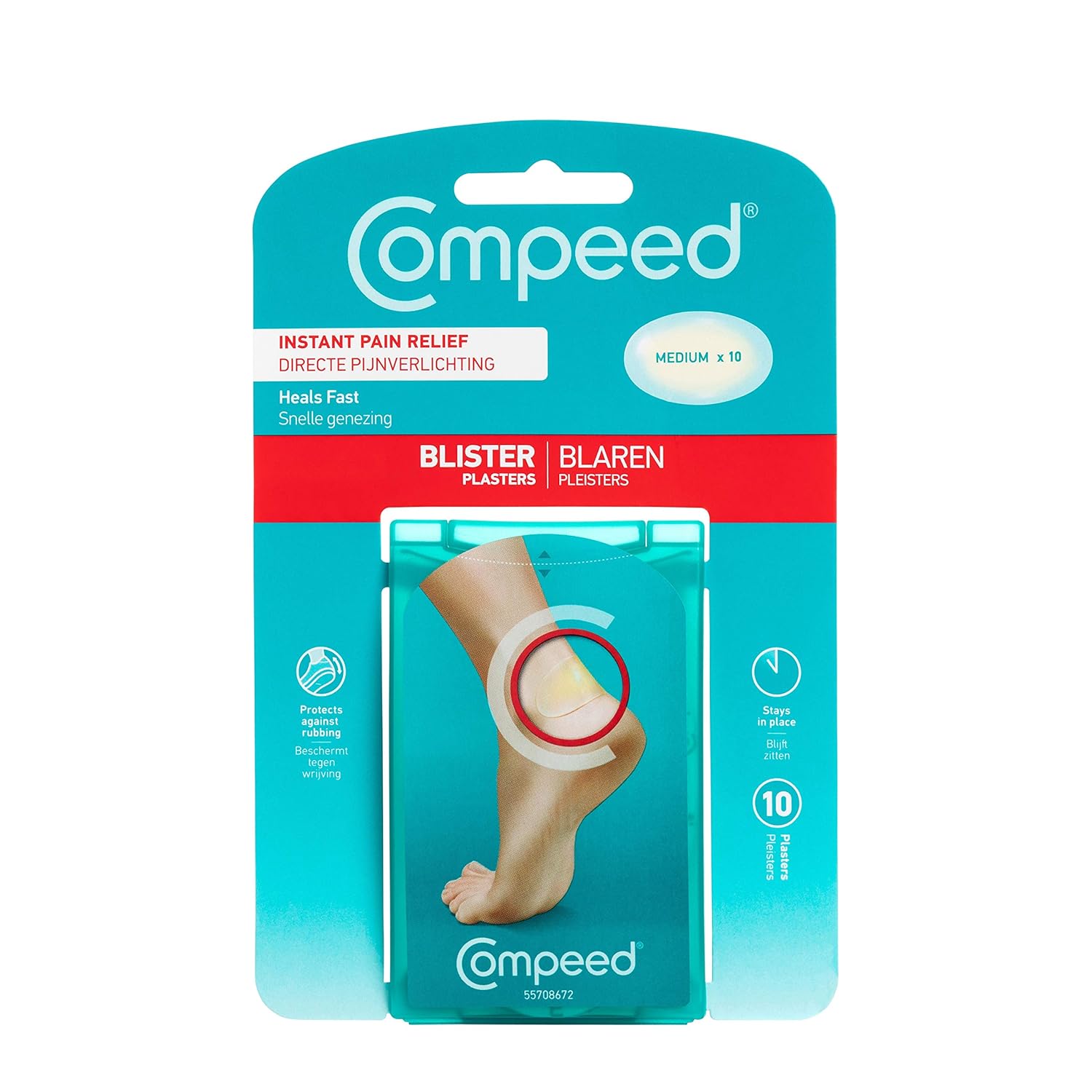 Buy Compeed Fast Healing Blister Plasters with Foot Heel Rubbing ...